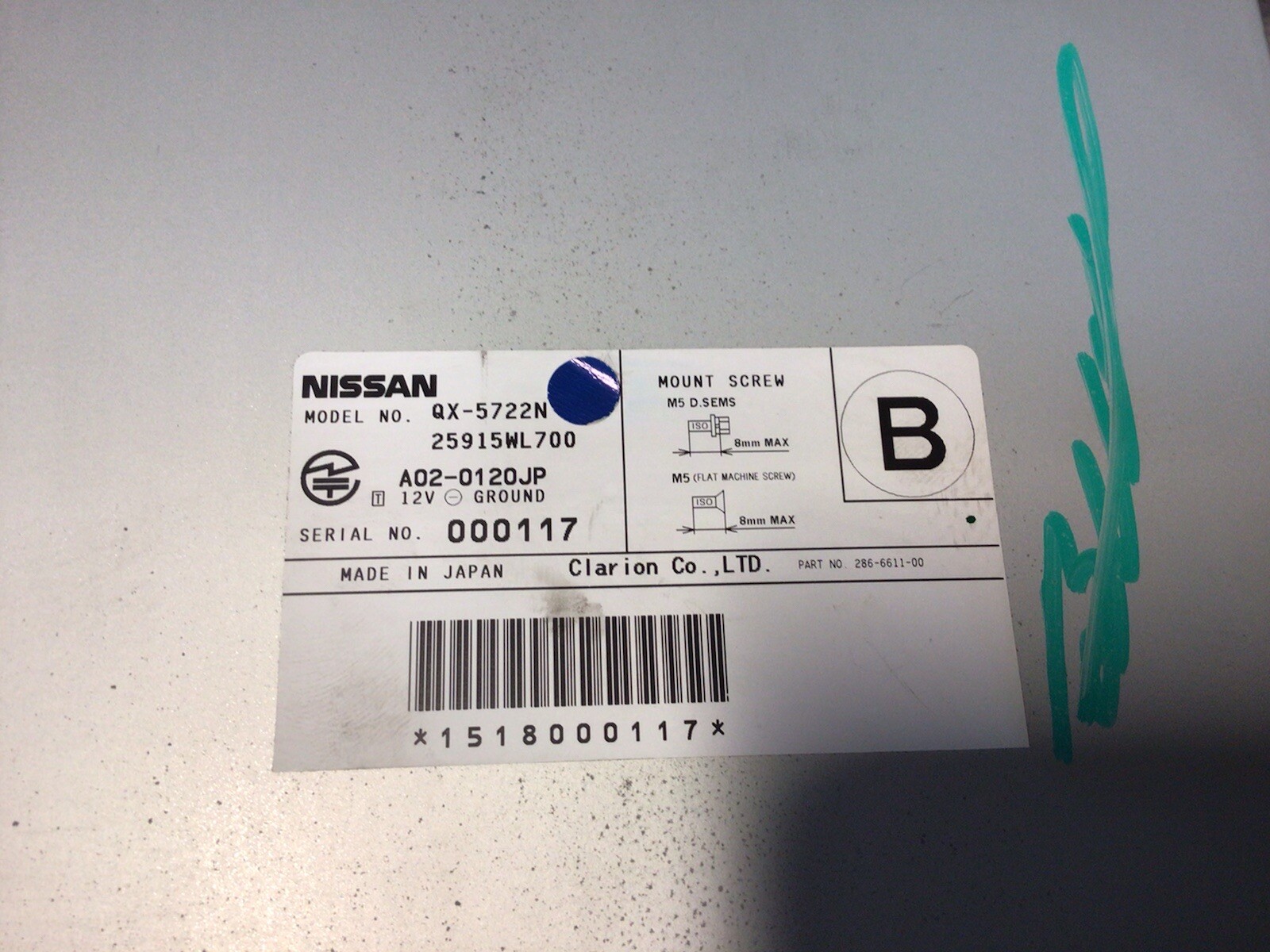 2006 NISSAN ELGRAND E51 SAT NAV NAVIGATION SYSTEM WITH DISC 25915WL700 ...