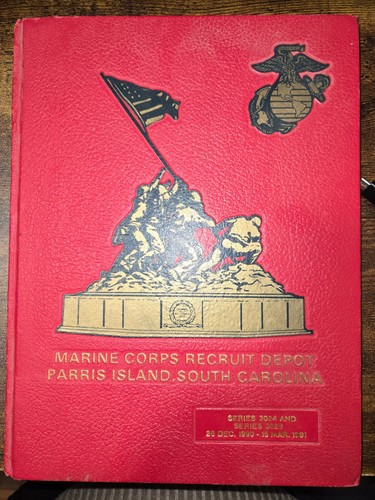 USMC MCRD Parris Island Series 3024 and 3028 12/90 -3/91 Boot Camp Book ...
