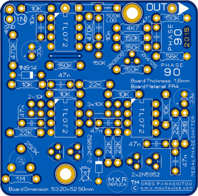 MXR ™ Phase 90 Guitar Effect Pedal PCB Replica by moutoulos™ | eBay