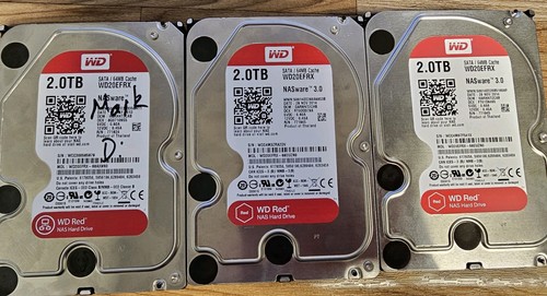 LOT OF 3 WD Red 2TB SATA/64MB CACHE WD20EFRX NASWARE | eBay