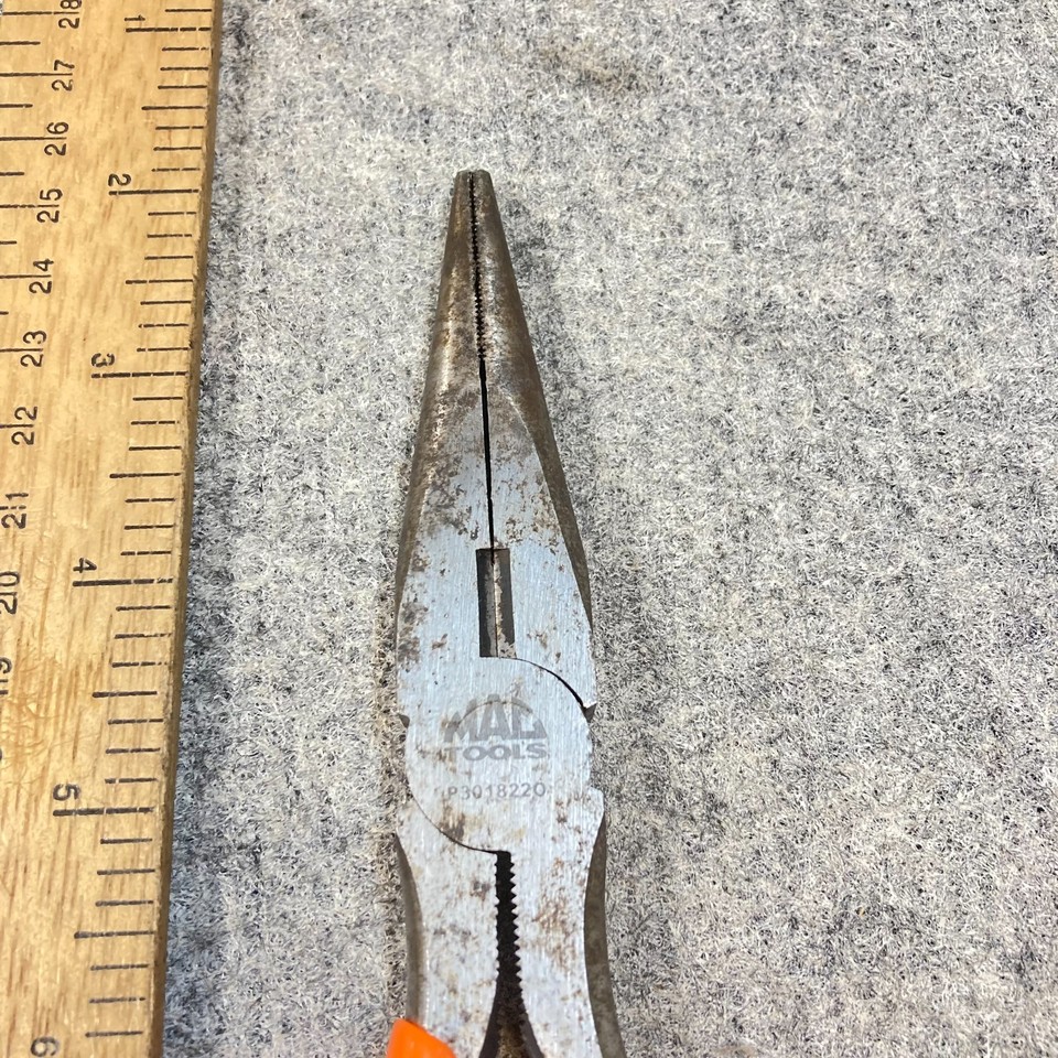 Mac Tools Pliers Needle Nose Side Cutting Coated Handles 8" #P3018220 ...