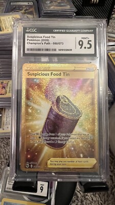 Pokémon TCG Suspicious Food Tin Champion's Path 080/073 Holo Secret ...