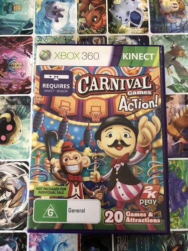 Carnival Games In Action (Xbox 360 KINECT) Like New Condition Complete ...
