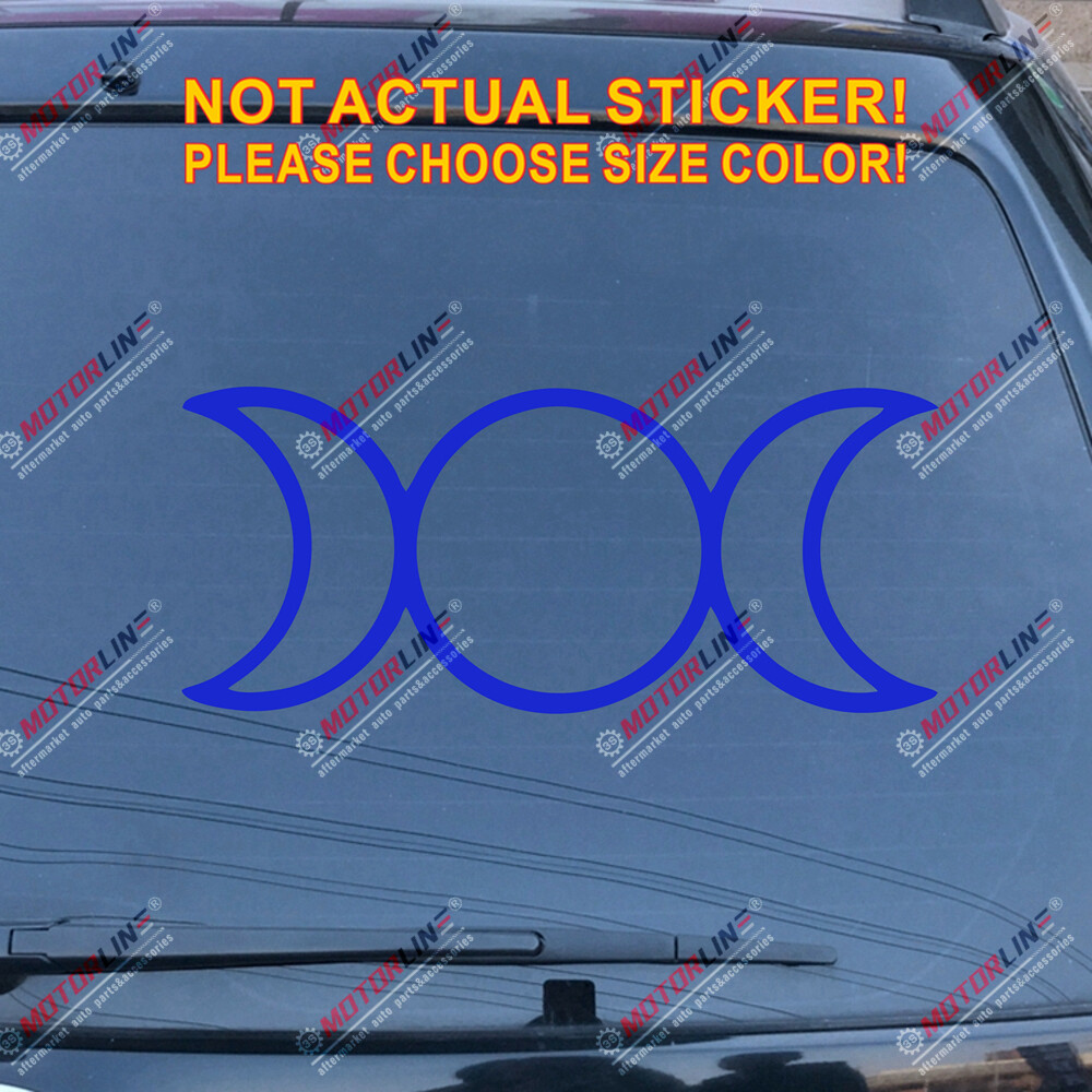 Triple Moon Symbol Decal Sticker Car Vinyl Pagan Wiccan Goddess pick ...