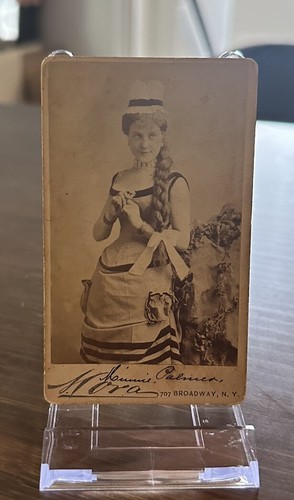 rare CDV Minnie Palmer American actress SIGNED stage Mora Photo NY ...