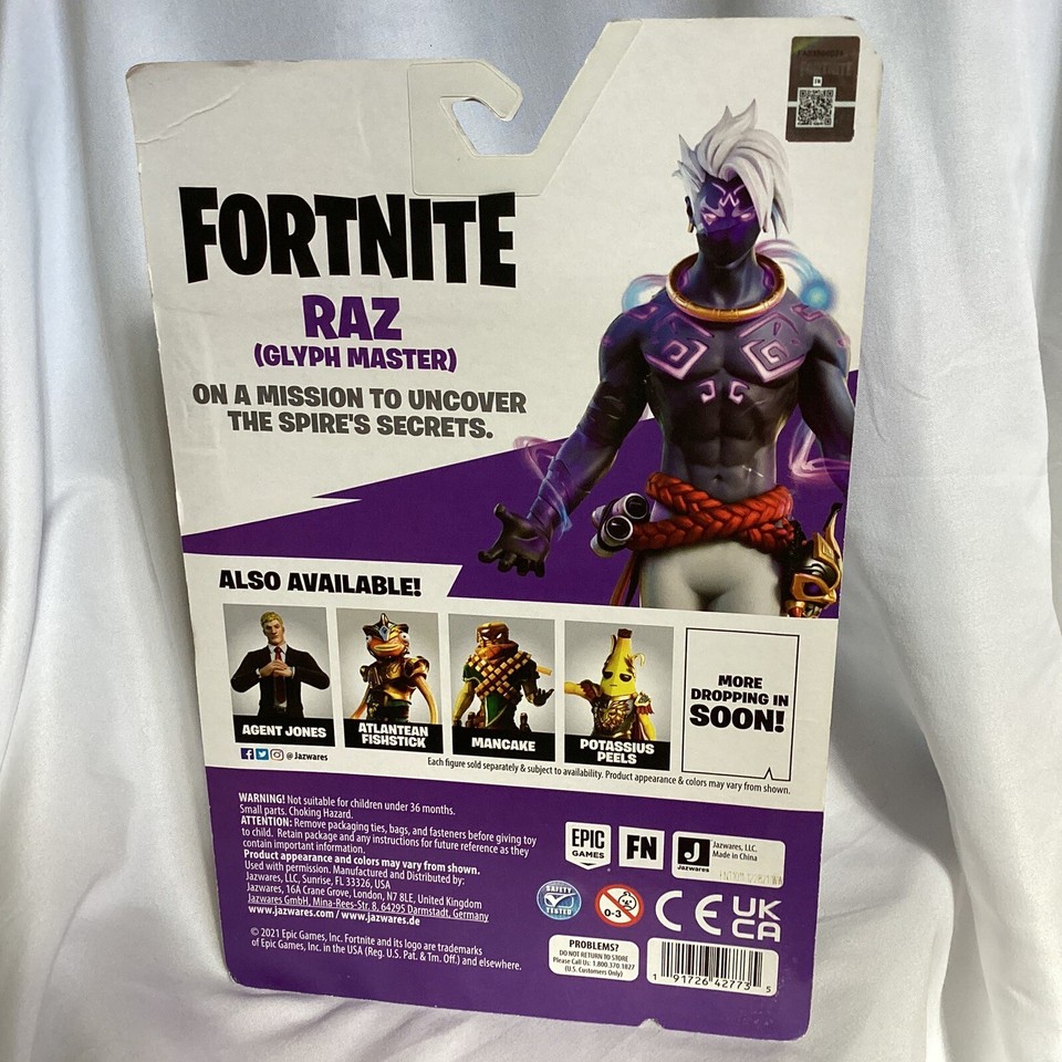 Fortnite Raz Glyph Master 4" Action Figure Jazwares Epic Games Sealed ...