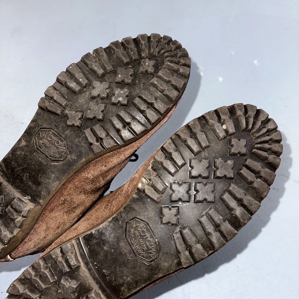 Dunham Waffle Stompers Brown Suede Leather Hiking Boots VTG Italy Size ...