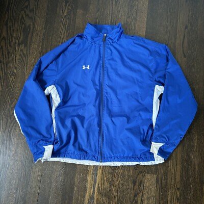 Men’s Under Armour Zip Up Track Jacket—Loose—blue White —XL—Workout ...