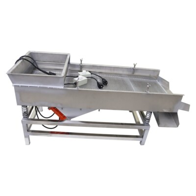 Electric Vibrating Screen Stainless Linear 5mm Double Motor Vibrating ...