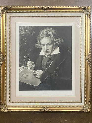 Framed Ca. 1905 Photogravure Portrait of Beethoven Berlin Photographic ...