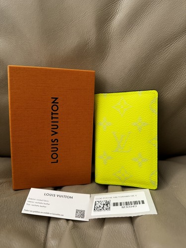 Louis Vuitton TAIGARAMA NEON YELLOW Pocket Organiser Wallet NEW ...
