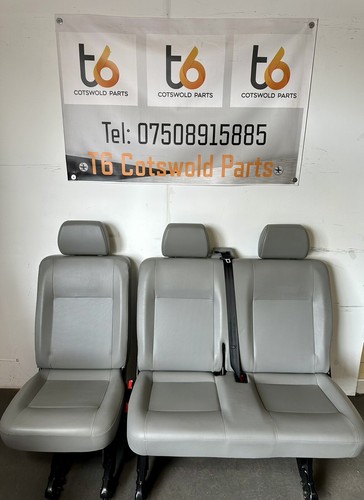 VW T6 T5 Transporter Kombi Rear 2+1 Seats Double Folding Isofix Grey ...
