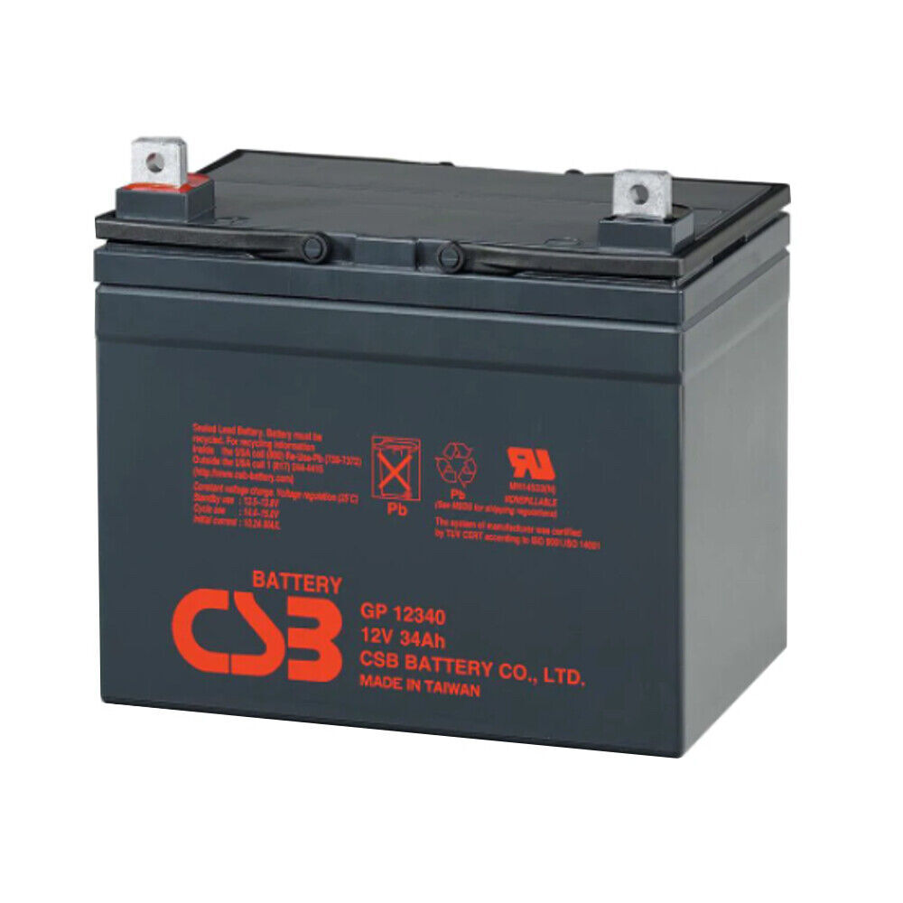 CSB GP12340 12V 34Ah Valve Regulated Lead Acid Battery for sale online ...