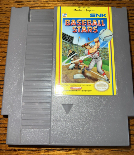 BASEBALL STARS Nintendo NES Game Cart TESTED and SHOWN Working! 1989 ...