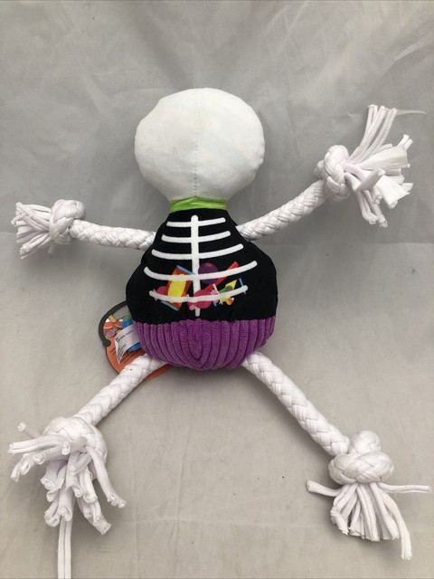 Barkbox Barry Bones Rope Skeleton Dog Squeaker Toy Med-large 20 Lbs for ...