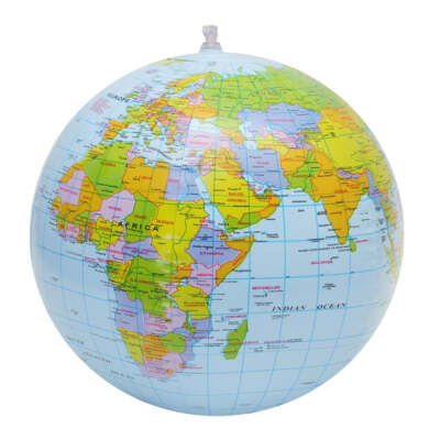 Inflatable World Earth Globe Atlas Map Geography Beach Ball Toy Party ...