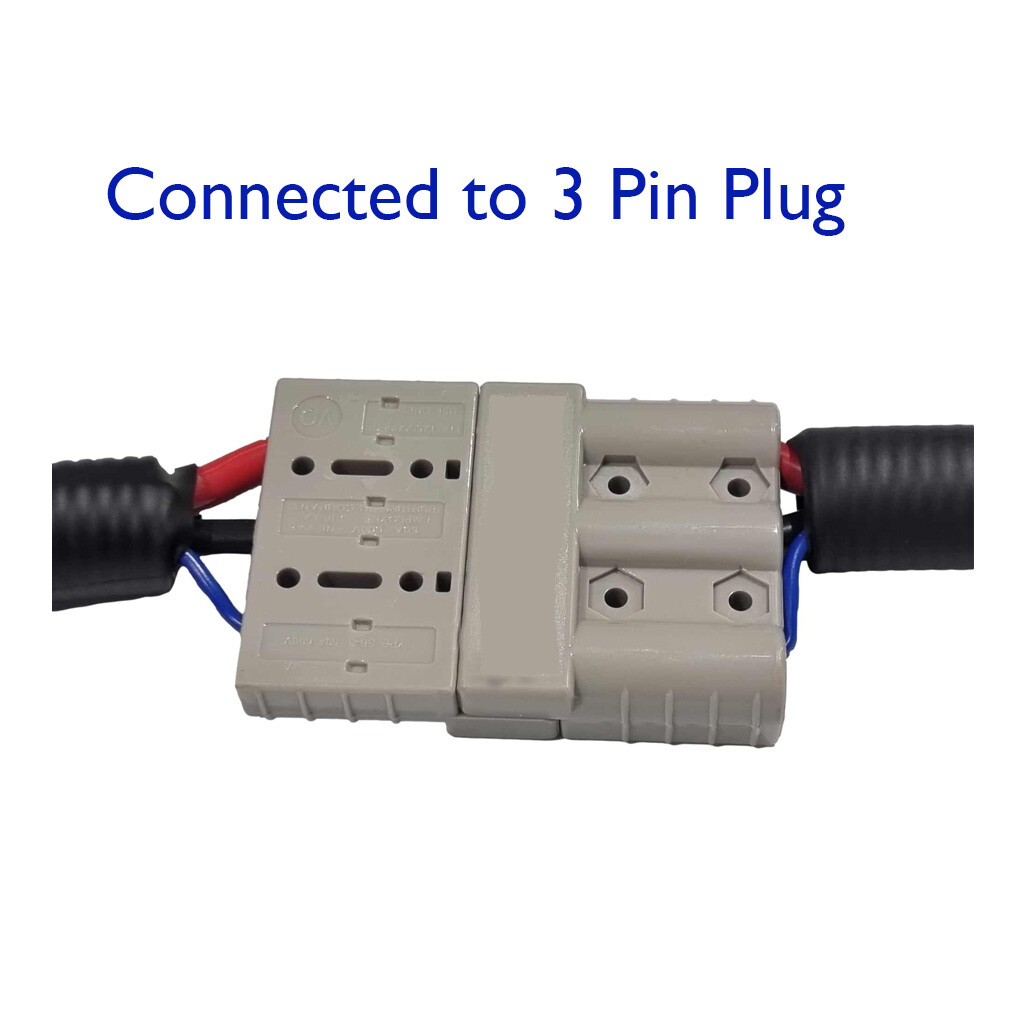 Blue Bar 3 Pin Anderson Style Plug Pos / Neg / Ignition Wire | eBay ...