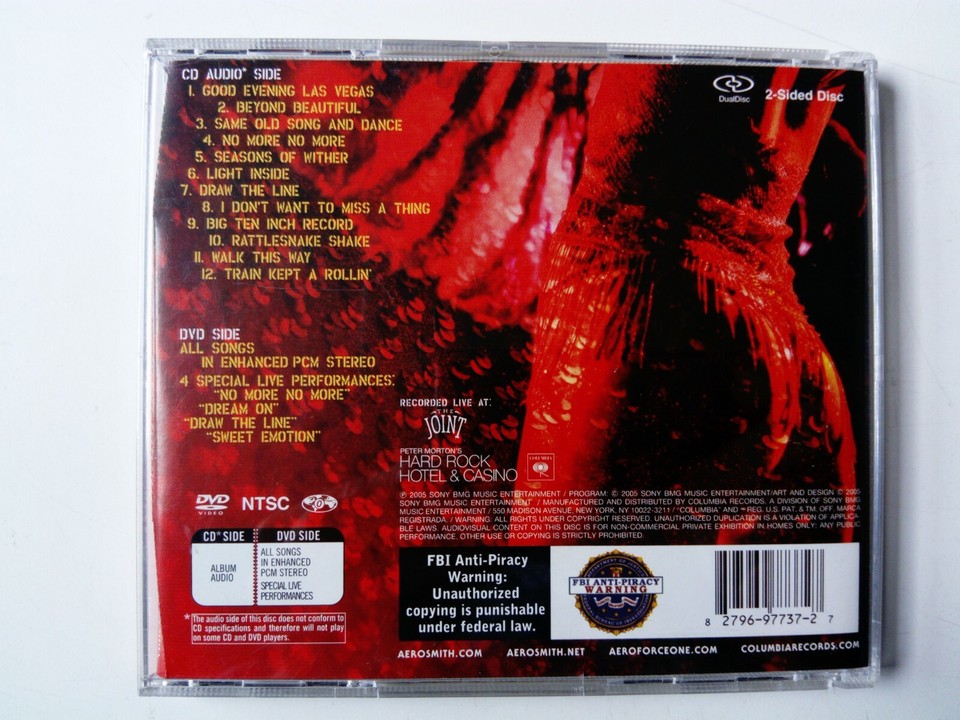 Aerosmith Rockin' The Joint 30 Track CD /DVD (DualDisc CD/US Release ...