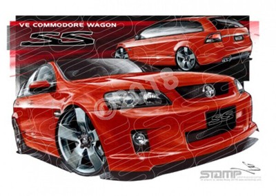 Commodore VE VE SS WAGON REDHOT A2 FRAMED PRINT (HC210C) | eBay