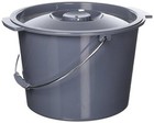 Bedside Commode Replacement Bucket with Lid and Handle Holds Upto 12 ...