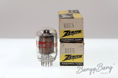 2 Vintage Zenith 6GE5 Compactron Beam Power Pentode TV Audio Vacuum ...