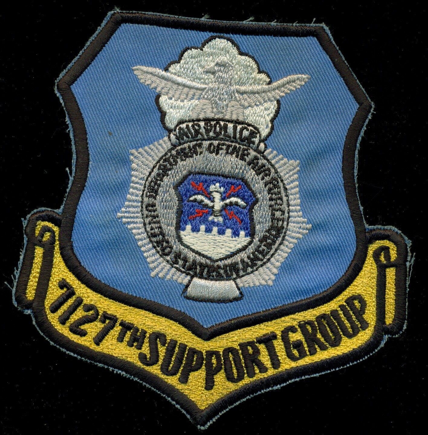 USAF 7127th Support Squadron Air Police Security Police Patch Q-5 | eBay