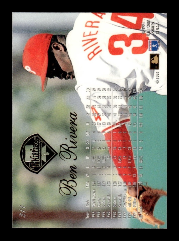 1994 Flair Ben Rivera #211 | eBay