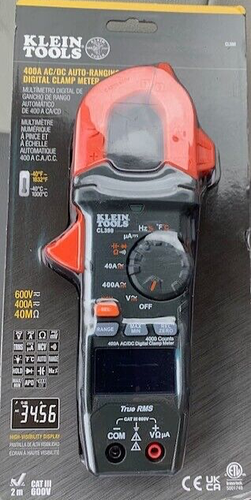 Klein Tools (CL390) 400 AMP Clamp Meter AC Auto Ranging W/Temp (FREE ...