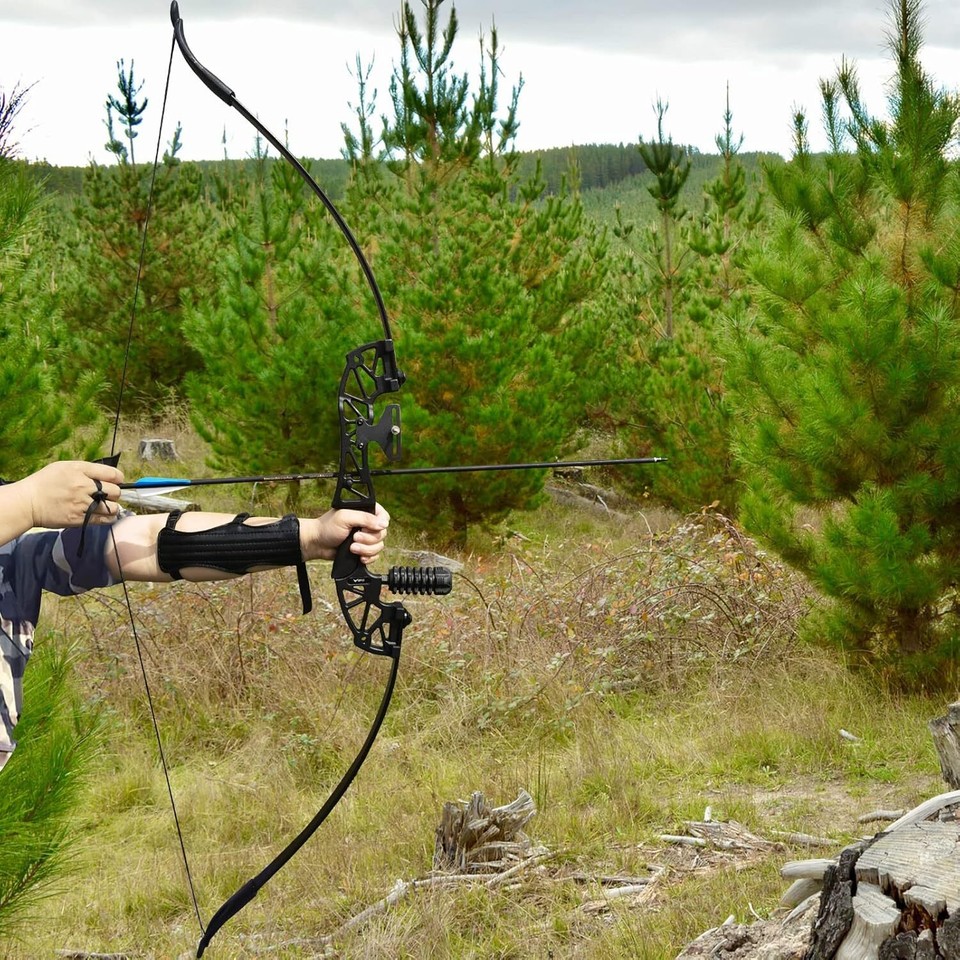 Recurve Bow and Arrow for Adults 12 Carbon Arrows Hunting Bow Set ...
