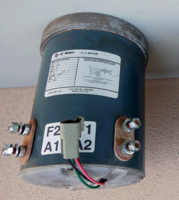 GEM car Motor, GE D-C 3.5 HP w/Sensor,72 V, 1999-04, Used Original ...
