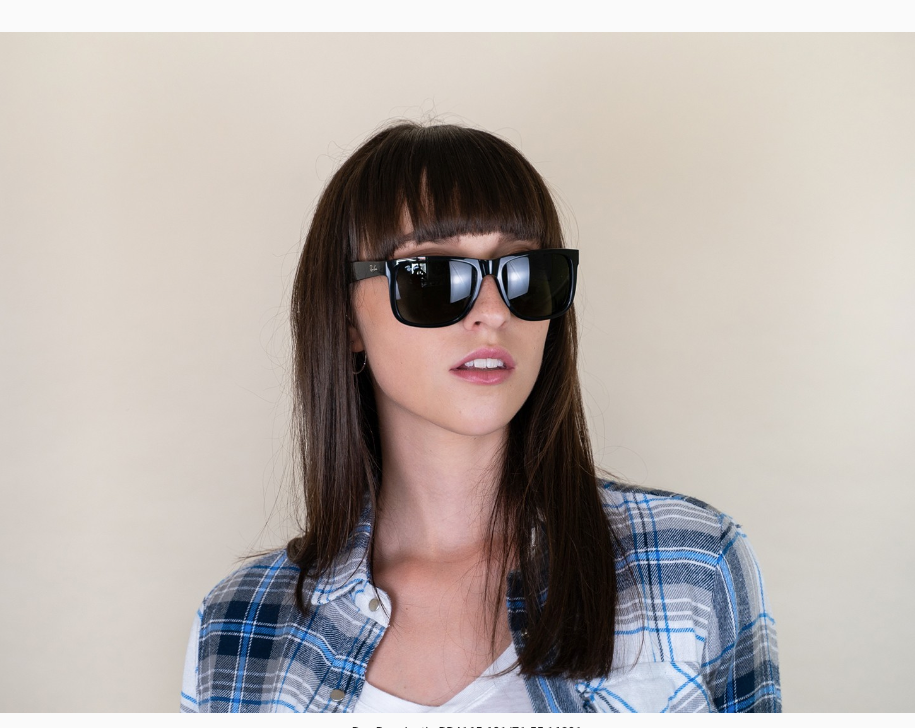 RAY-BAN JUSTIN 50mm RB4165 Wayfarer SUN in Brown Black/ Dark Blue MSRP ...