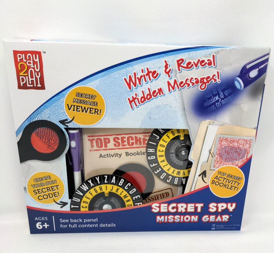 New Secret Spy Mission Gear Kid Top Secret Activity Book Code Set Kit ...