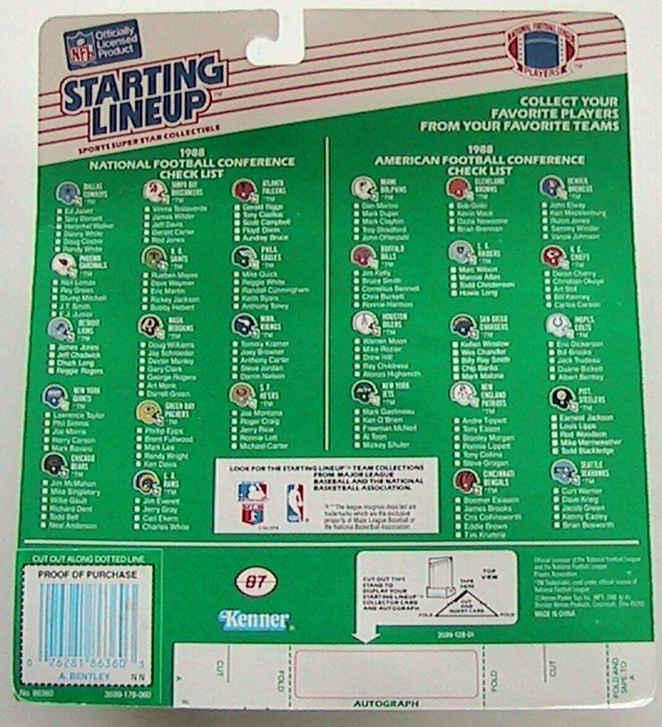 1988 ROOKIE STARTING LINEUP - SLU - NFL - ALBERT BENTLEY - INDIANAPOLIS ...