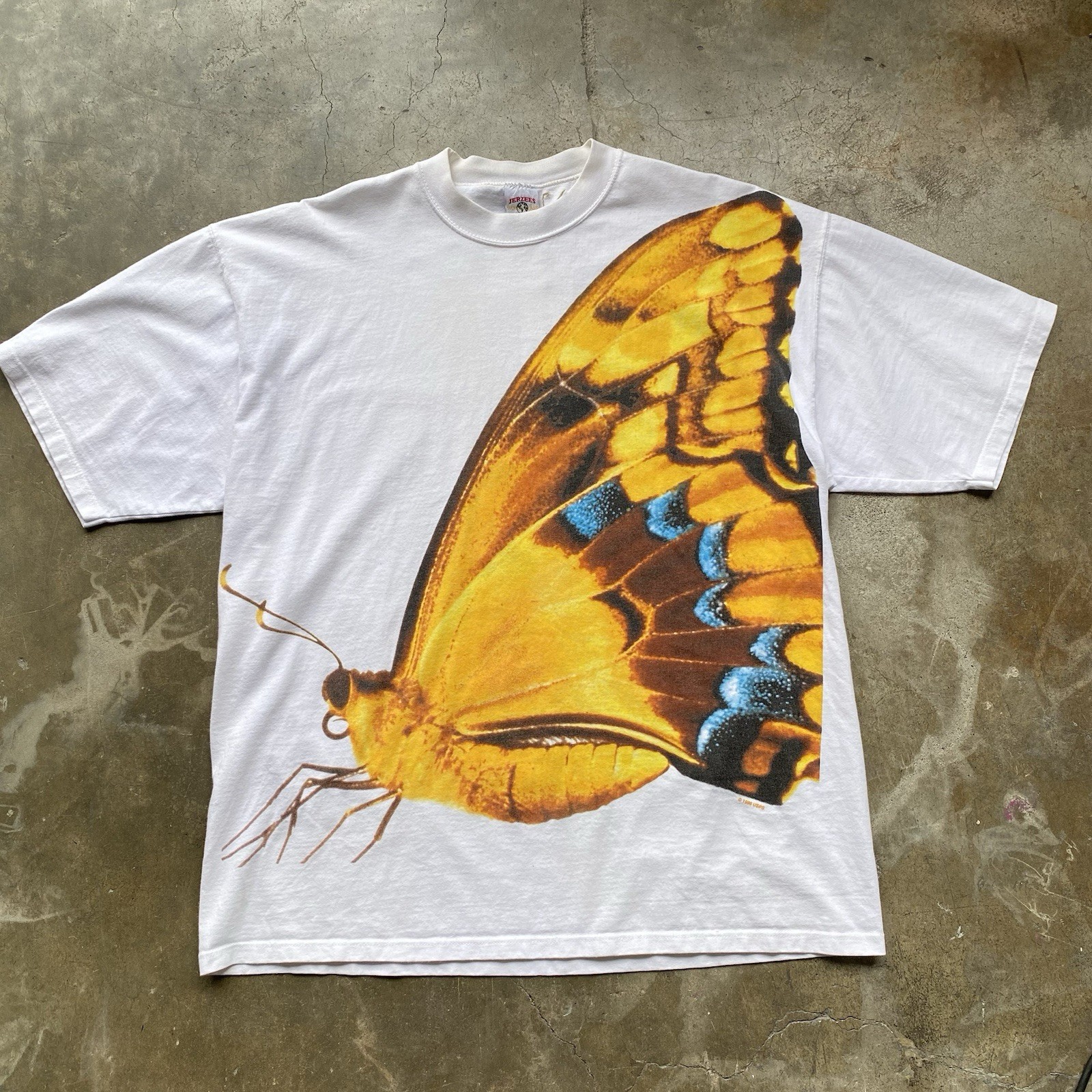 Vintage USPS 1996 Butterfly Stamps T Shirt Rare White XL Schaus ...
