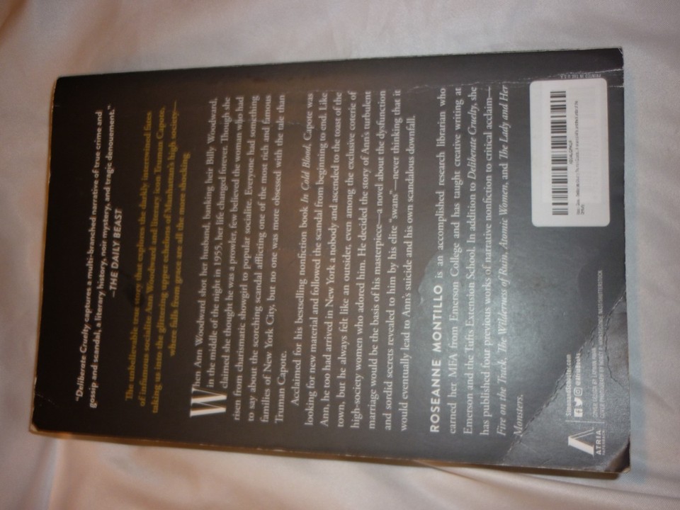 Deliberate Cruelty: Truman Capote Bio, The Swans Paperback by Montillo ...