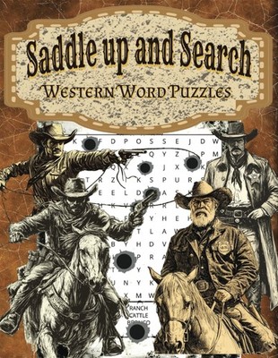 Saddle up and Search: Western Word Search, 55+ Large Print Word Find ...