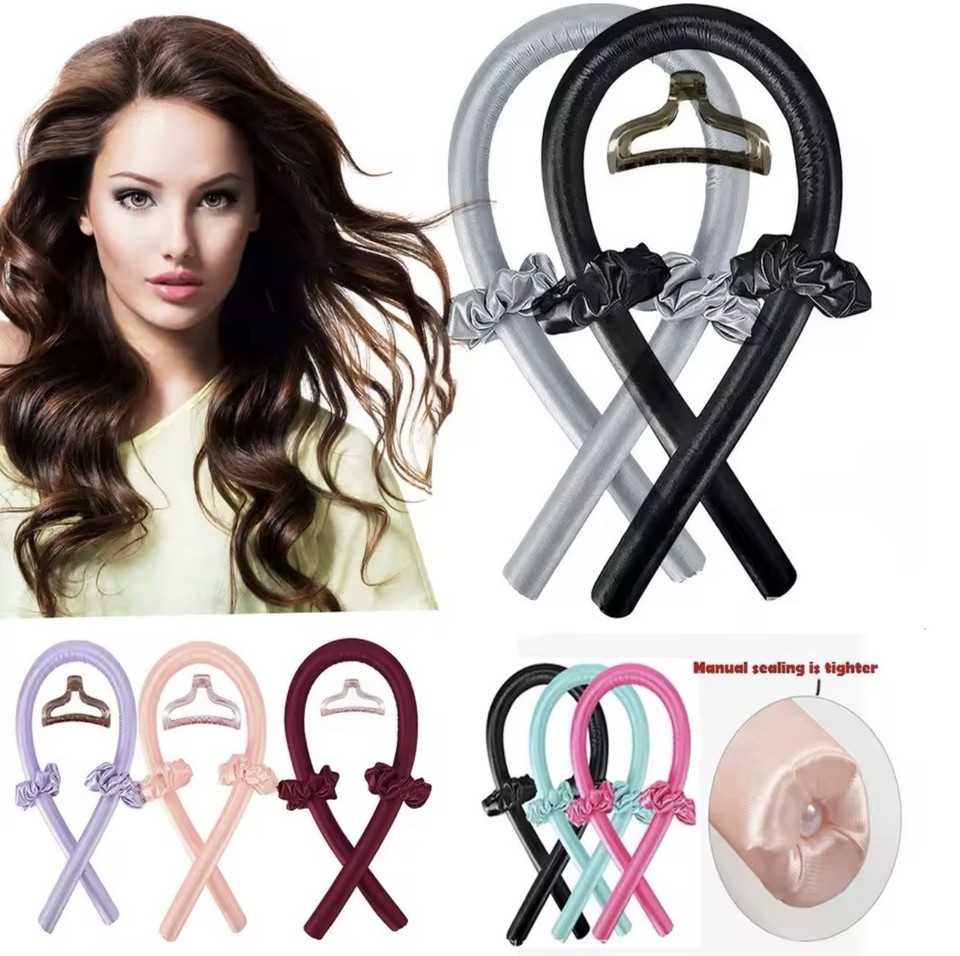 Heatless curling rod headband No Heat Silk Curl Ribbons Lazy Hair Curl ...