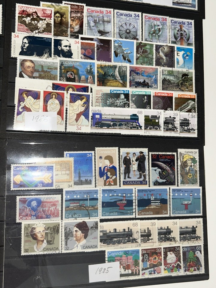 Canada 1955-1988 Years Collection Used Stamps on Display Pages | eBay