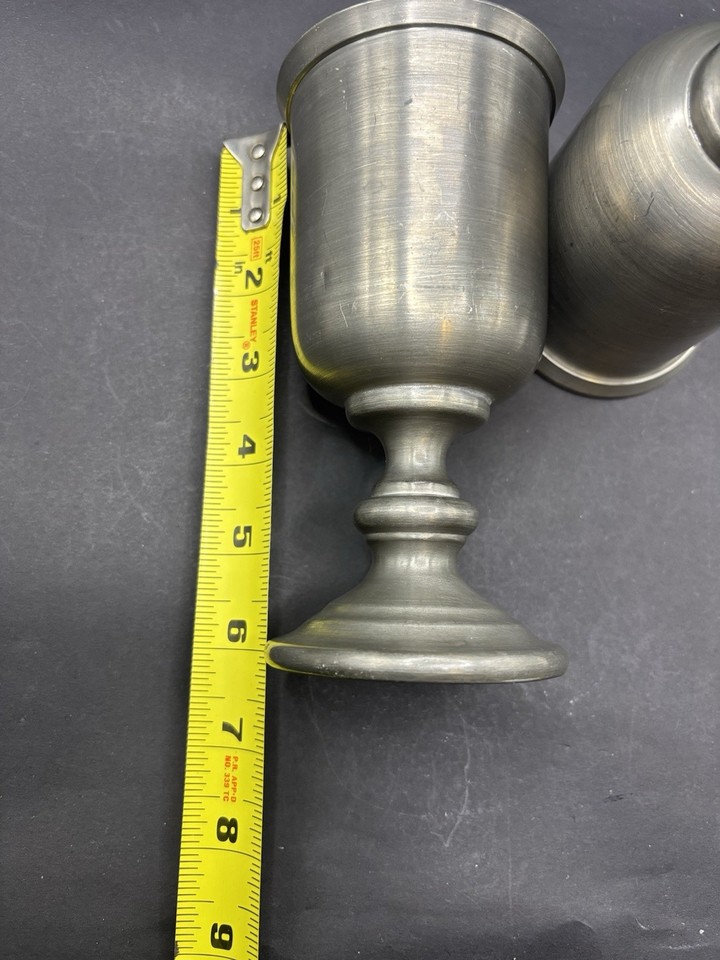 VTG Colonial Casting Co Pewter Goblets Set of 2 | eBay