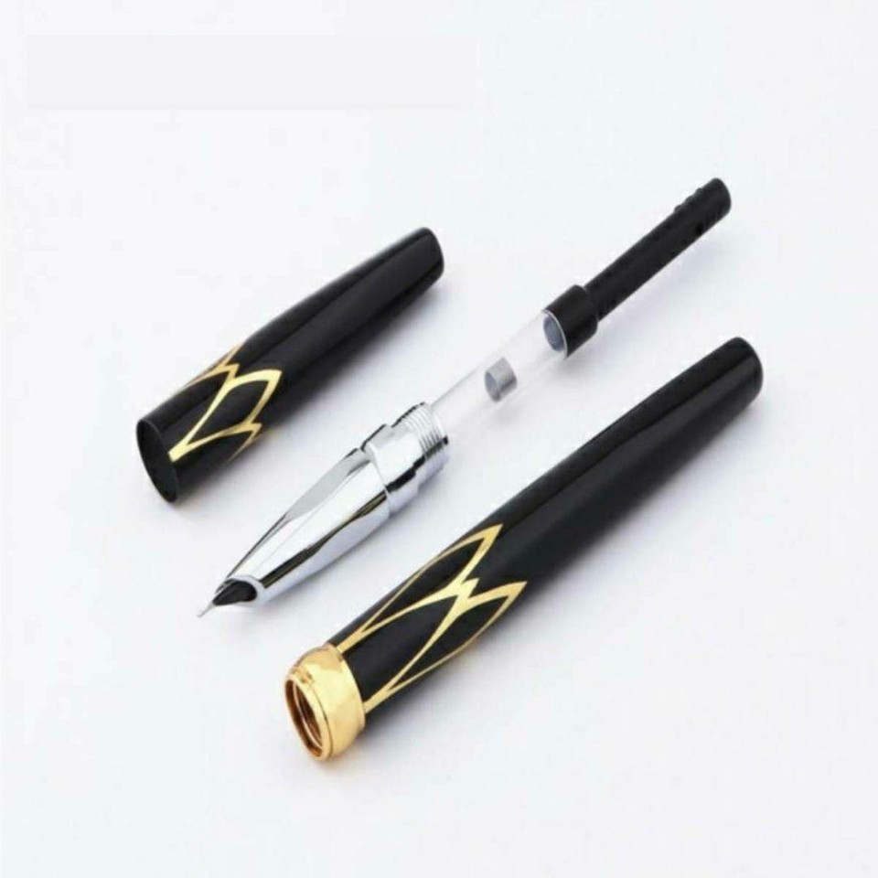 New Stylish Fountain Pen Writing Instrument Aspirational Pen Black Gold ...