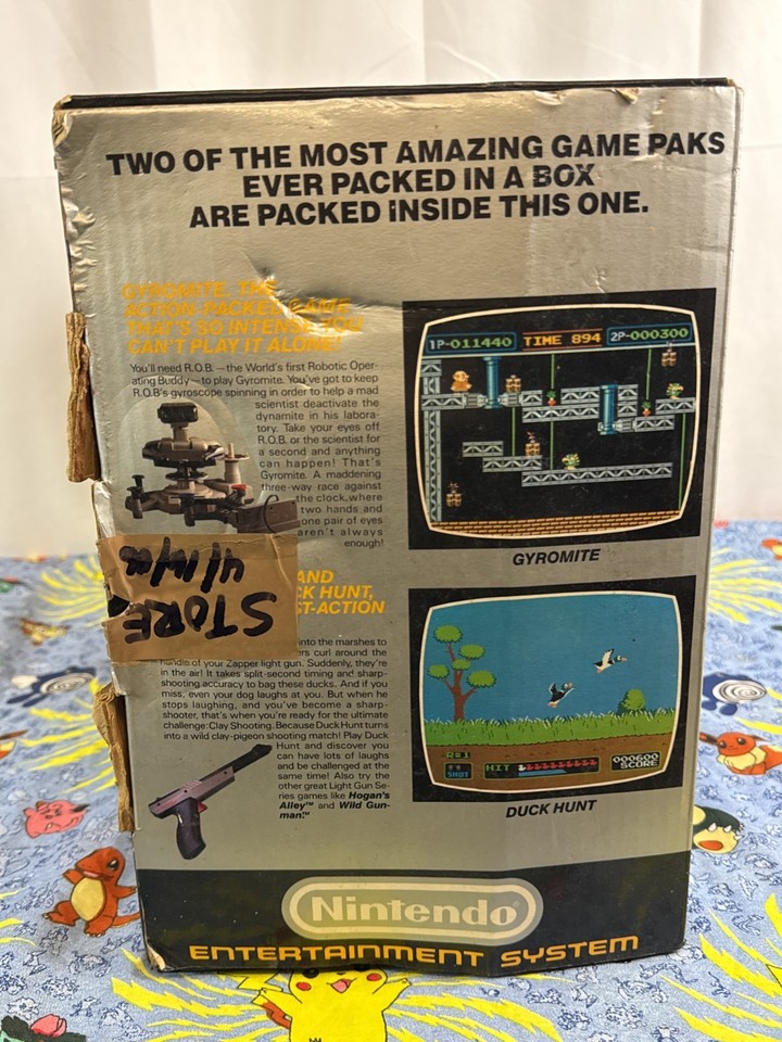 NES Nintendo R.O.B. Rob the Robot In Original Box And Styrofoam. Good ...