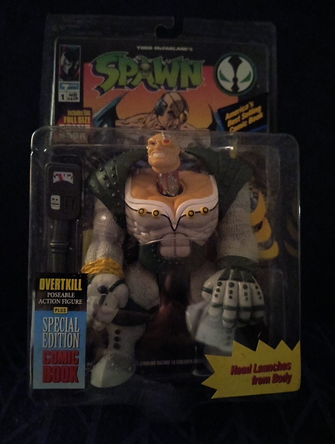 McFarlane Toys Spawn Series 1 OVERTKILL Teal Action Figure with Comic Book 1994 | eBay