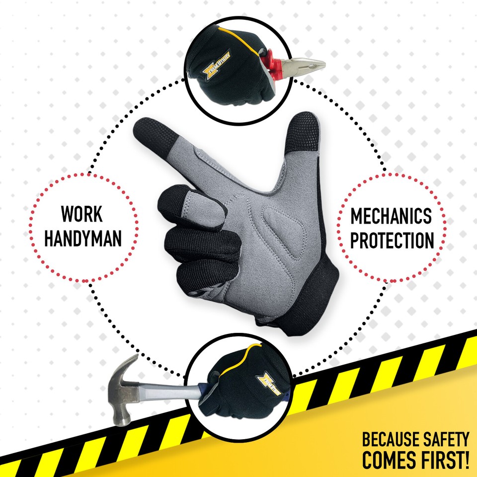 Safety Work Handyman Gloves, DIY Safety Gloves, Mechanics Protection ...
