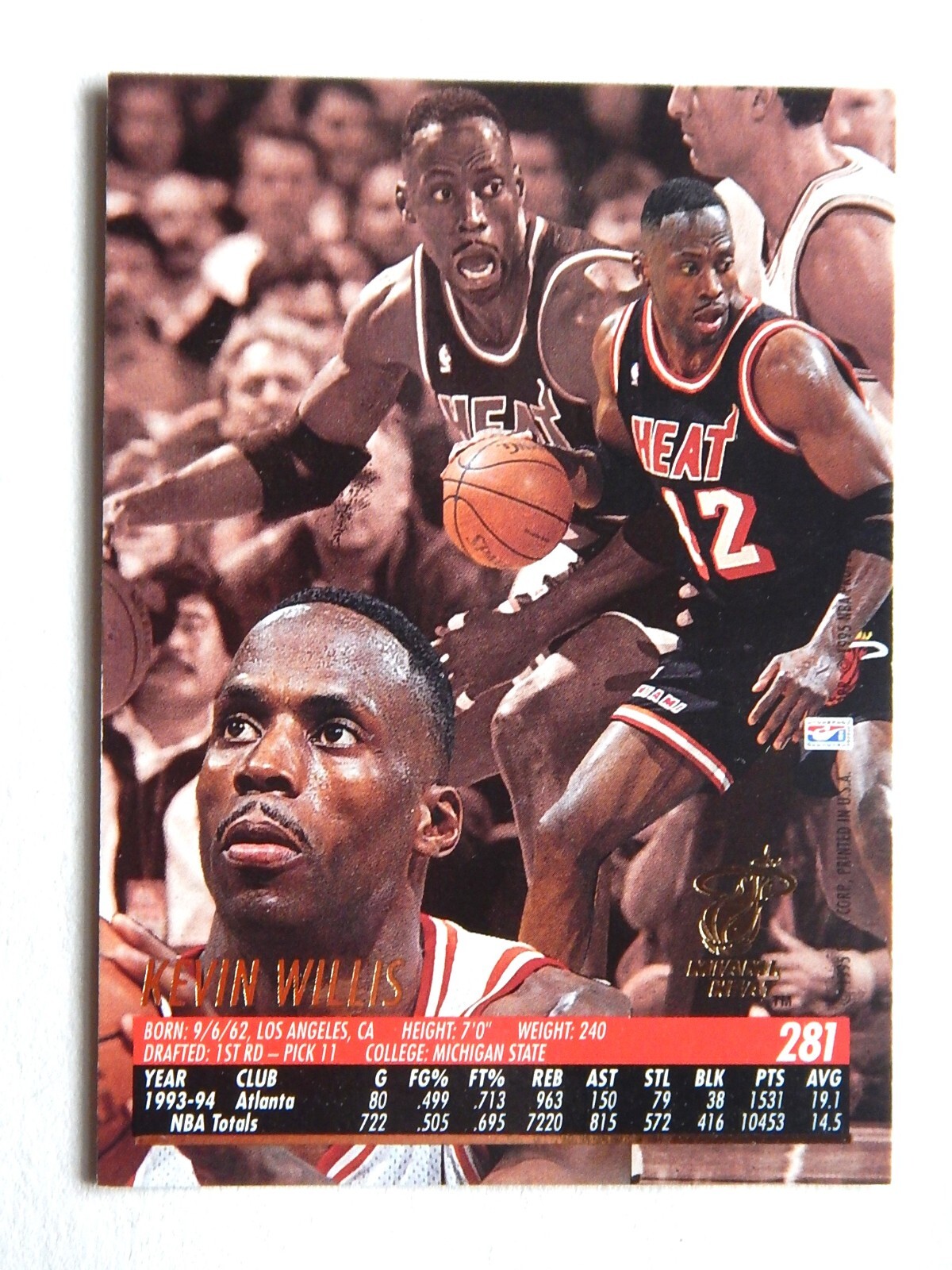Kevin Willis #281 Fleer 1995 Basketball Card (Miami Heat) | eBay