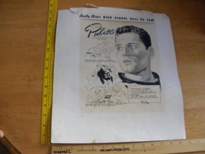 1940s Garfield High School Original art John Pulice football player ...