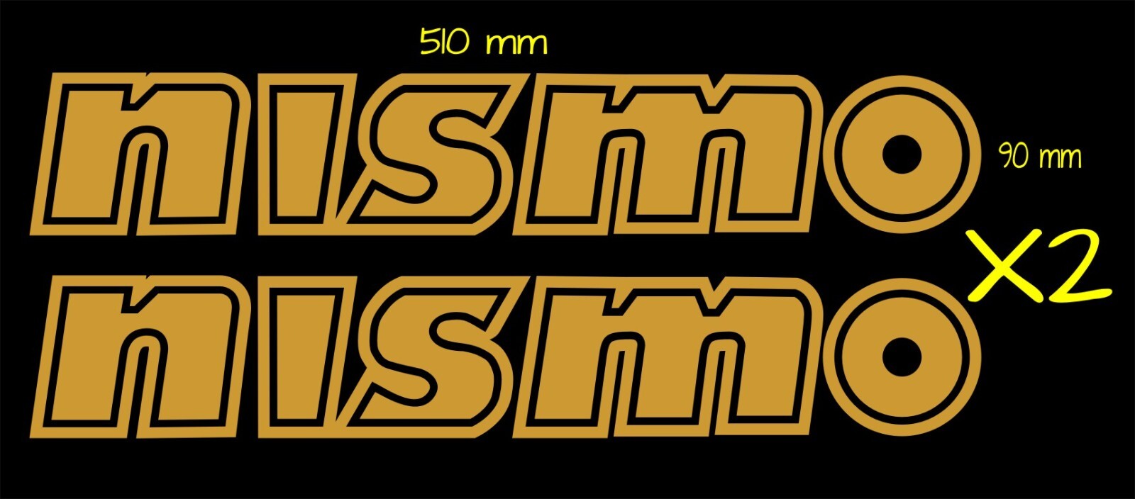 Nismo vinyl decals TWO (2) 510 x 90 mm each choose your color | eBay