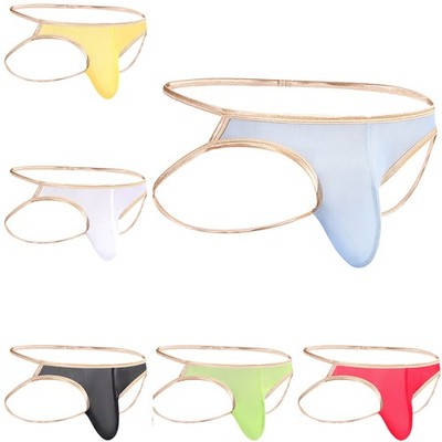 Men T-back Silky G-string Jockstrap Panties Open Butt Thong Rave Sexy ...