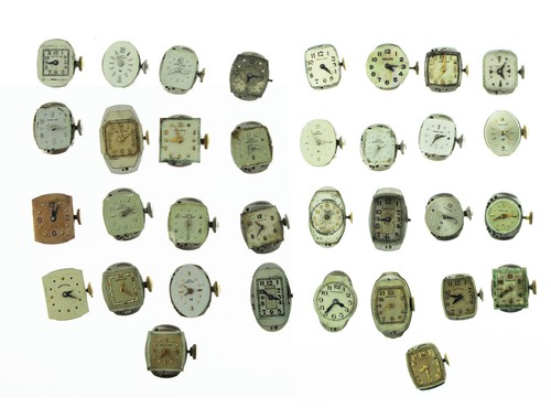 Lot Of 34 Hamilton Brand Mechanical Watch Movements For Parts Repair NO ...