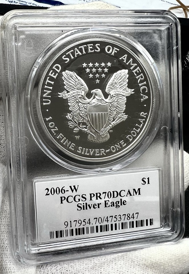 2006-W Proof Silver Eagle PCGS PR 70 DCAM - David Hall Autograph ...