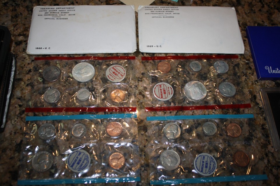 1968 1969 US Proof Sets + 1968 1969 Uncirculated Sets * 30 Coins * | eBay